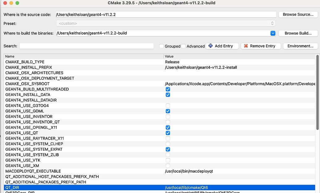 Building Geant4 with cmake-gui and Qt6 Installed - Getting Started - Geant4 Forum