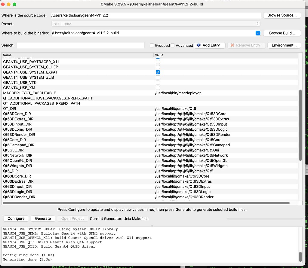 Building Geant4 with cmake-gui and Qt6 Installed - Getting Started - Geant4 Forum