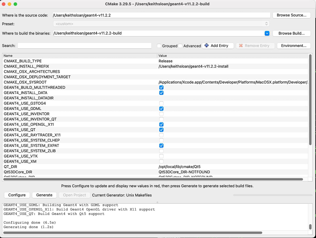 Building Geant4 with cmake-gui and Qt6 Installed - Getting Started - Geant4 Forum