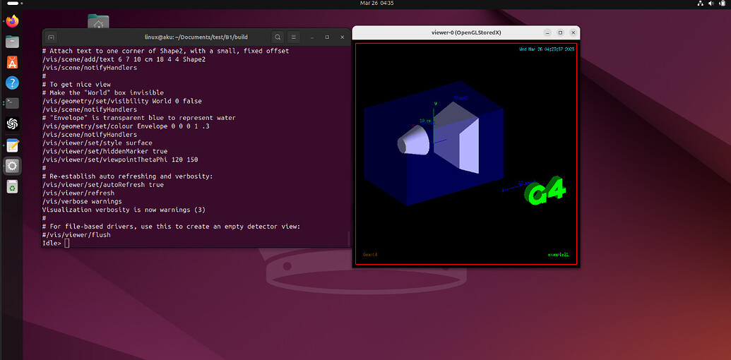 How to visualized the geometry - Getting Started - Geant4 Forum