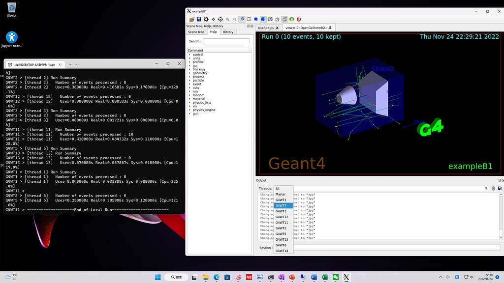 Visualization in WSL2 - Getting Started - Geant4 Forum