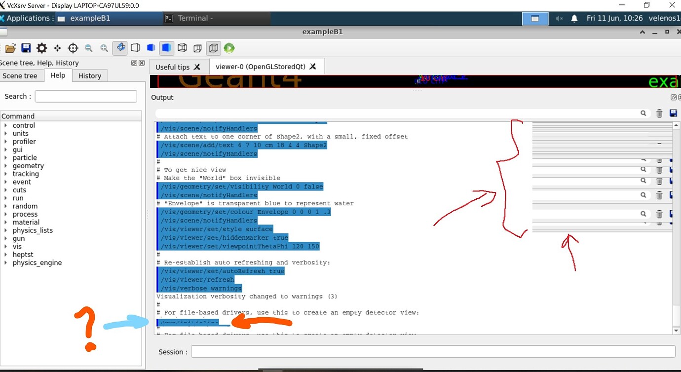 Graphical streaks in visualization - Recording, Visualizing and Persisting Data - Geant4 Forum