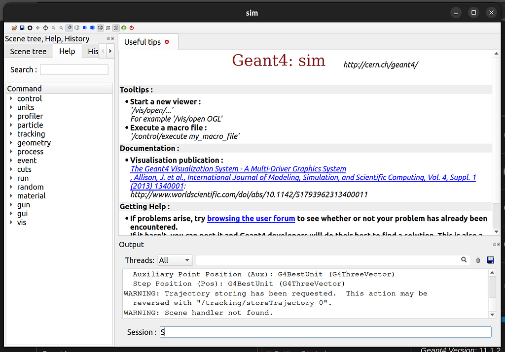 Geant4 doesn't show particle path in GUI - Getting Started - Geant4 Forum