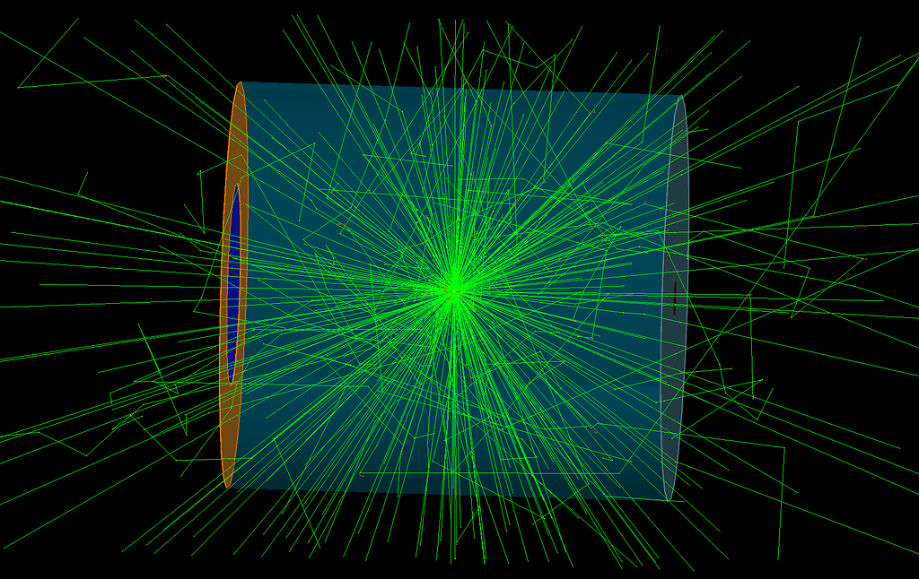 Radioactive source decay at origin instead of radioactive source - Particles, Track, Event, Run ...