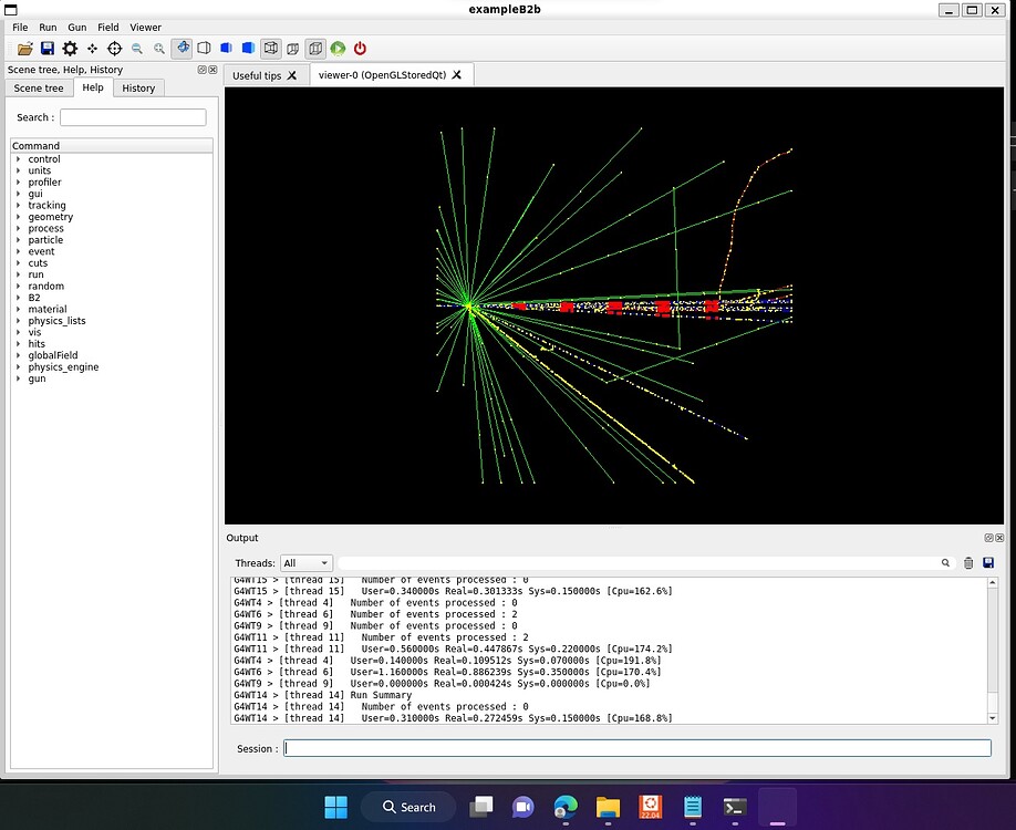 Geometry does not show but ray tracing is shown - Recording, Visualizing and Persisting Data ...
